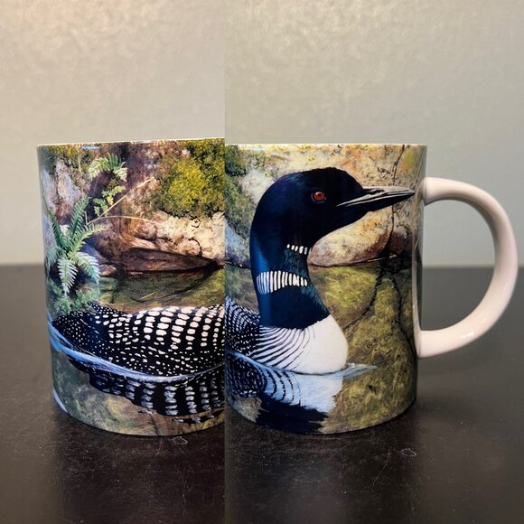 Cape Shore | Dining | Cape Shore Blue Loon Ceramic Mug W Artwork By Jan ...